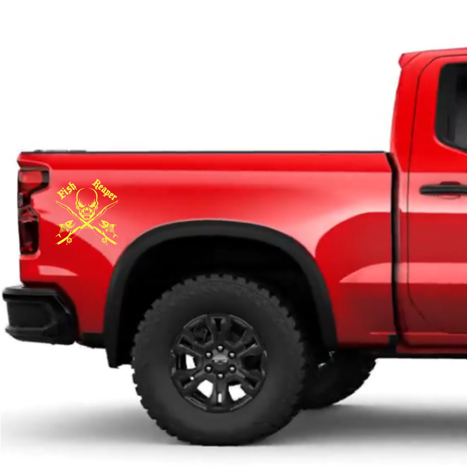 Unique Fish Reaper Decal Sticker for Anglers Fishing Skull - Etsy