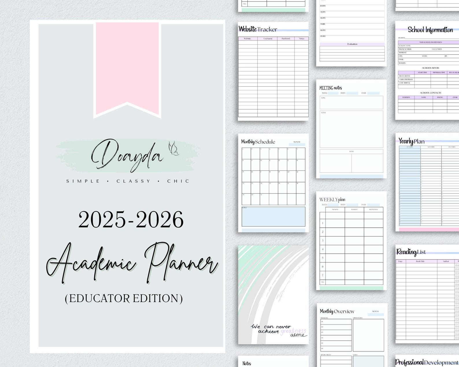 2025-2026 Academic Planner | Educator Edition - Etsy