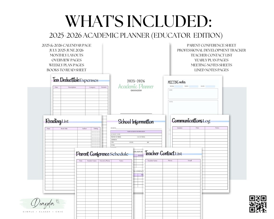 2025-2026 Academic Planner | Educator Edition - Etsy