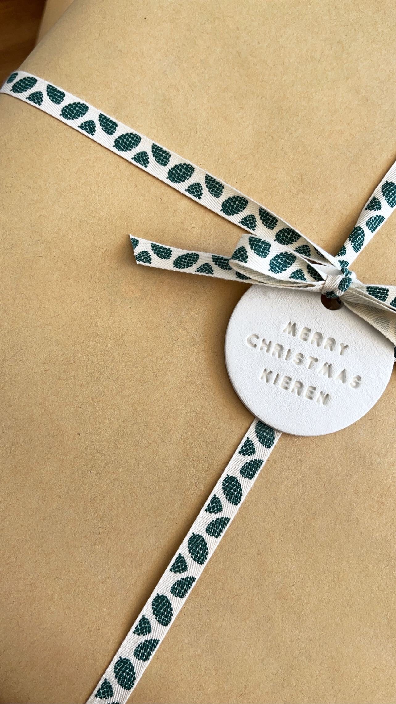 Personalised Merry Christmas Clay Gift Tags | Handmade Holiday Tags for ...