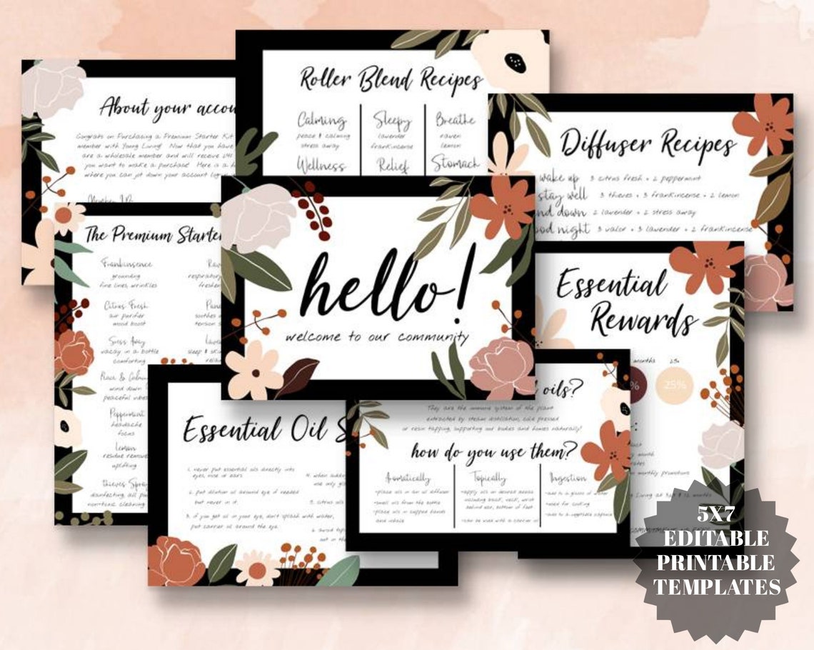 New Member Welcome Packet, Welcome Kit, Welcome Bundle Fall Florals ...