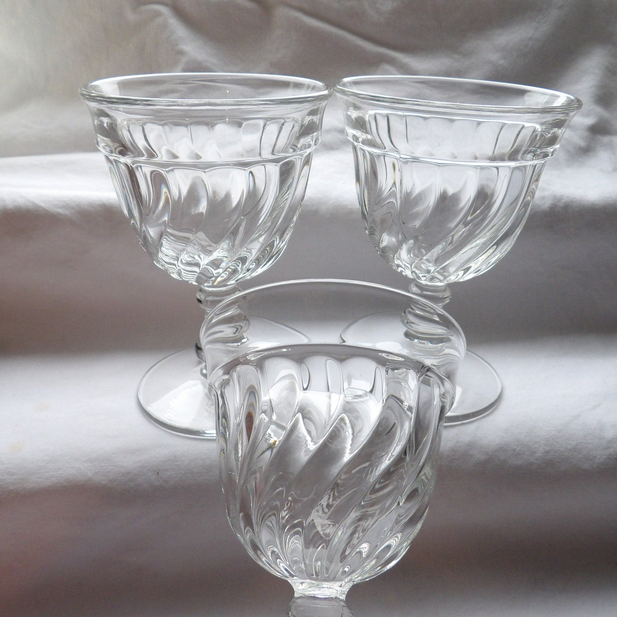 FOSTORIA COLONY 2412 Pattern Heavy Swirl Crystal Clear 5 - Etsy UK