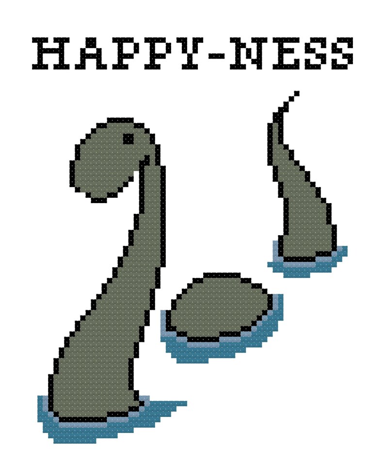 Happy-Ness Cross Stitch Pattern | Etsy