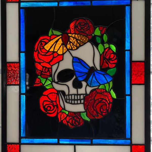 Stained Glass Patterns Sugar Skull - Etsy
