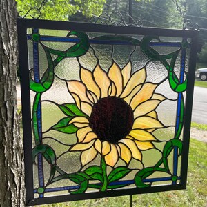 Sunflower Stained Glass - Etsy