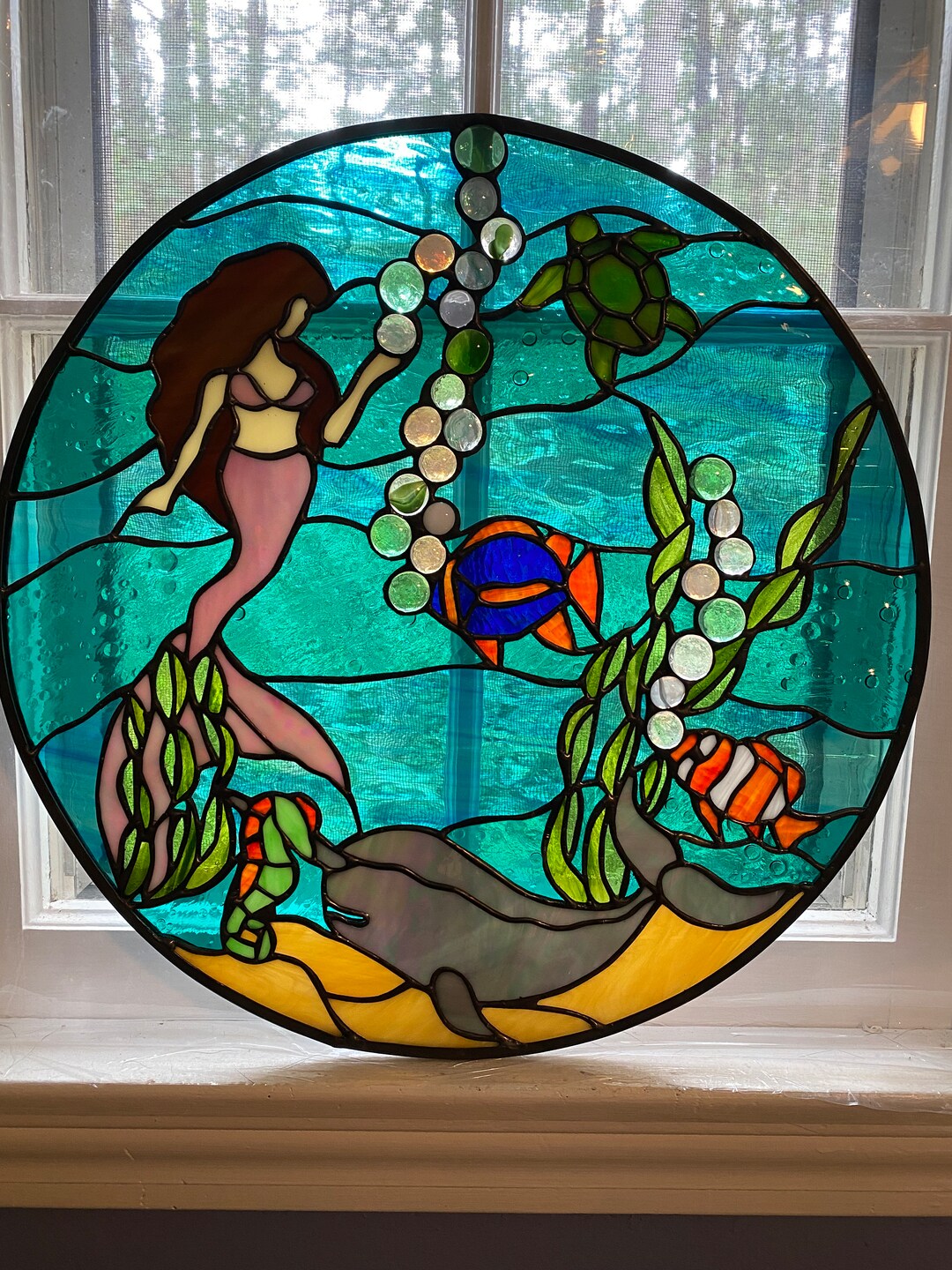 Mermaid Stained Glass - Etsy