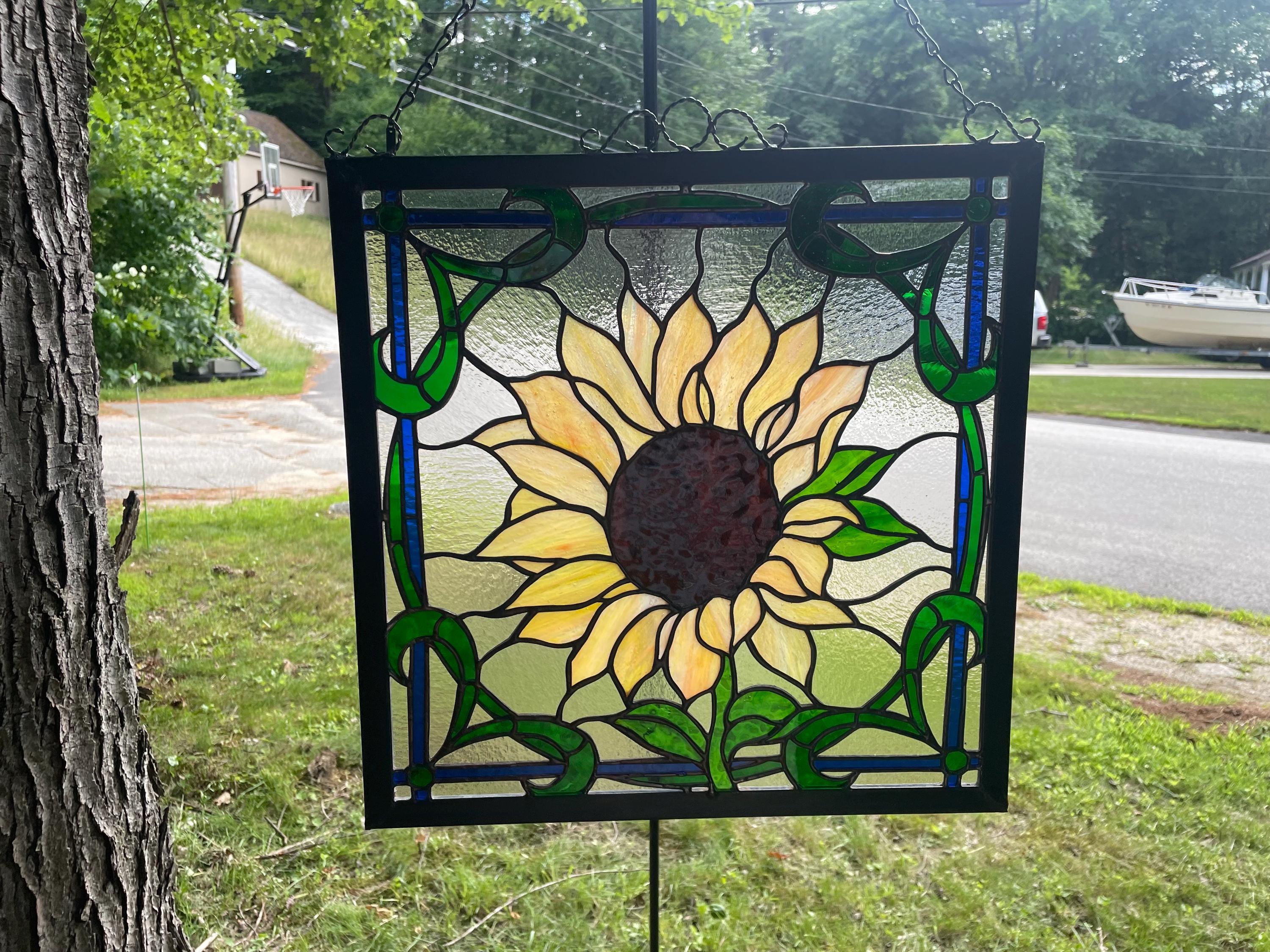 Sunflower Stained Glass - Etsy