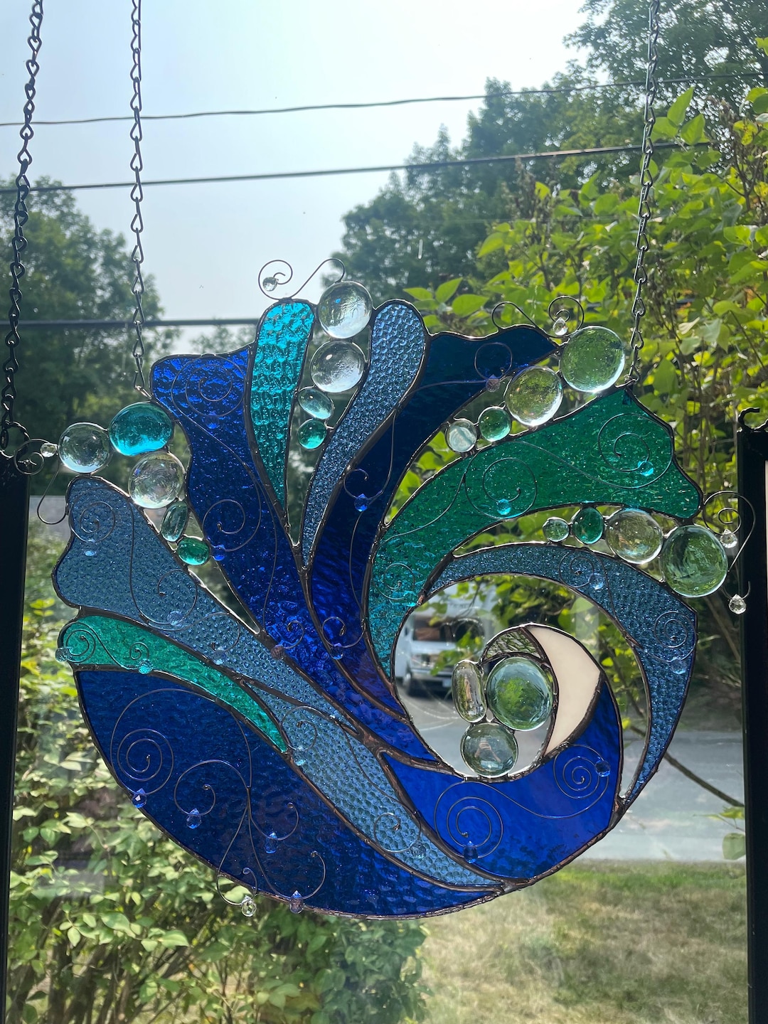 The Wave in Stained Glass - Etsy