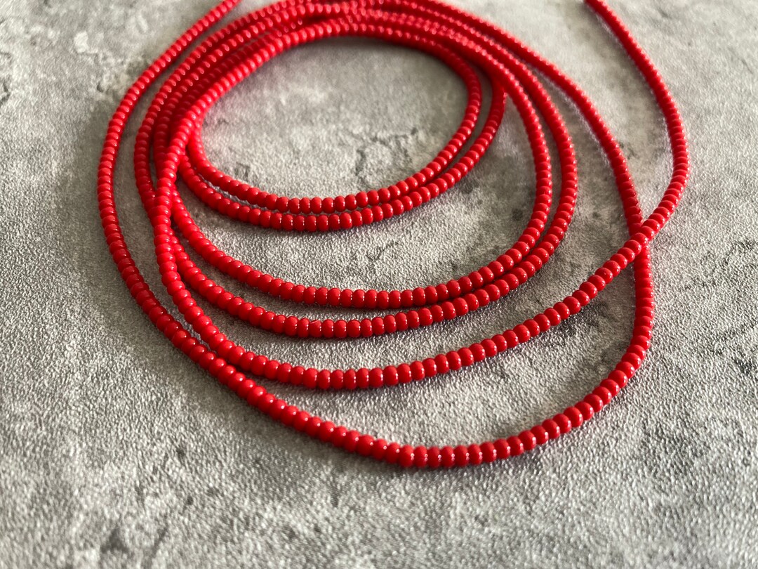 Mula Waist Beads, Dainty, Tie-on Waist Beads, Red Waist Beads - Etsy