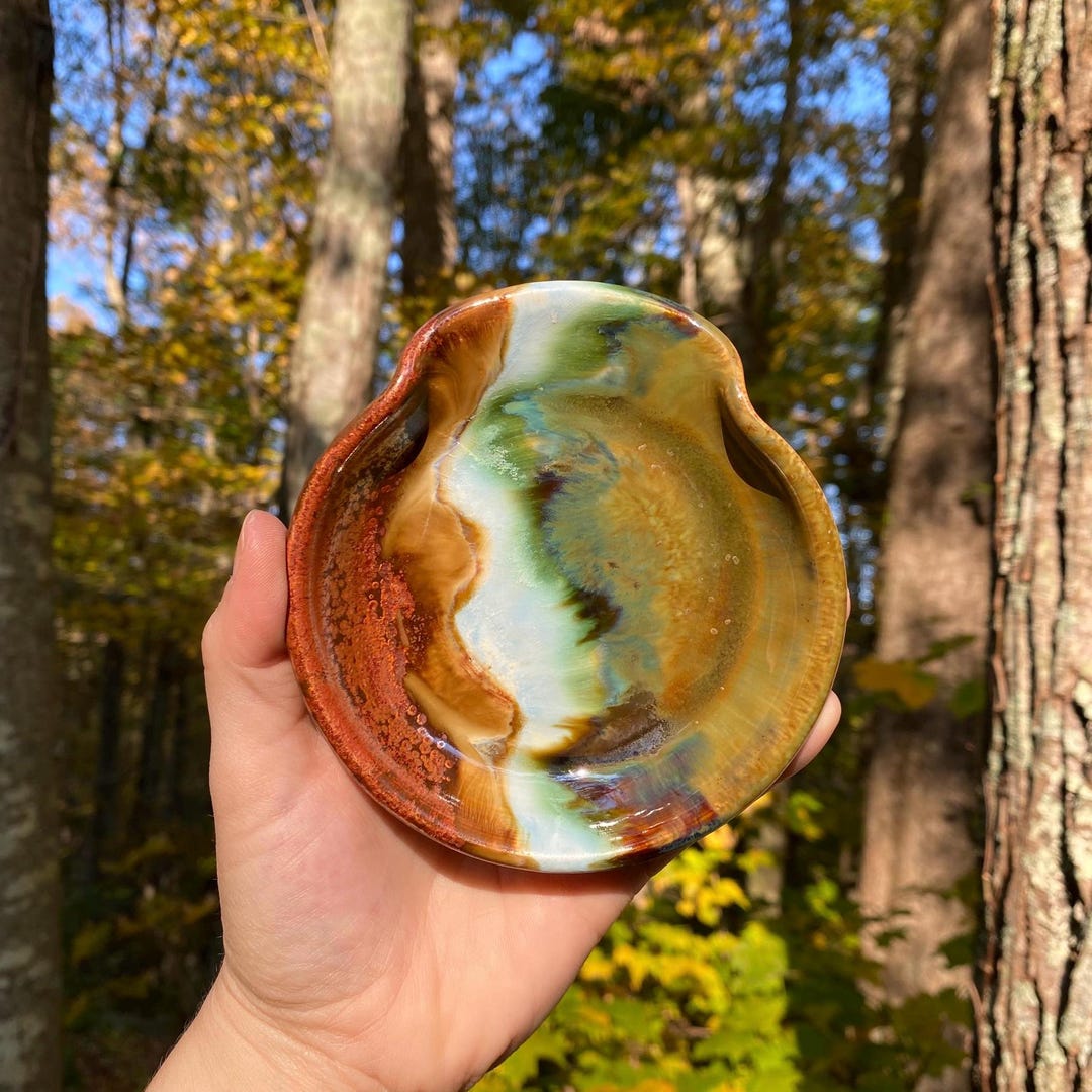 Handmade Pottery Spoon Rest, Spoon Rest, Stoneware Spoon Rest, Tea Gift ...