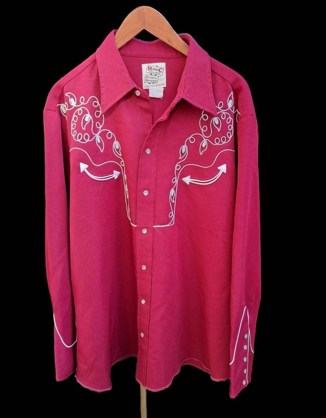 1960s H Bar C Gaberdine Shirt - Etsy