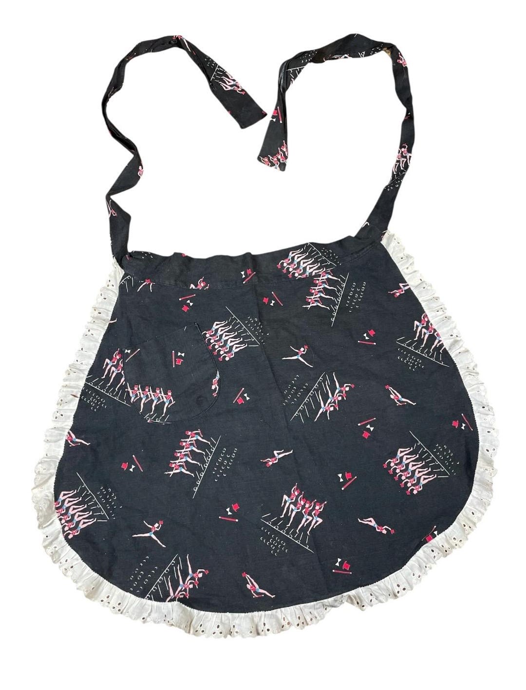 VTG 1950s Black Apron With Show Girls Images - Etsy