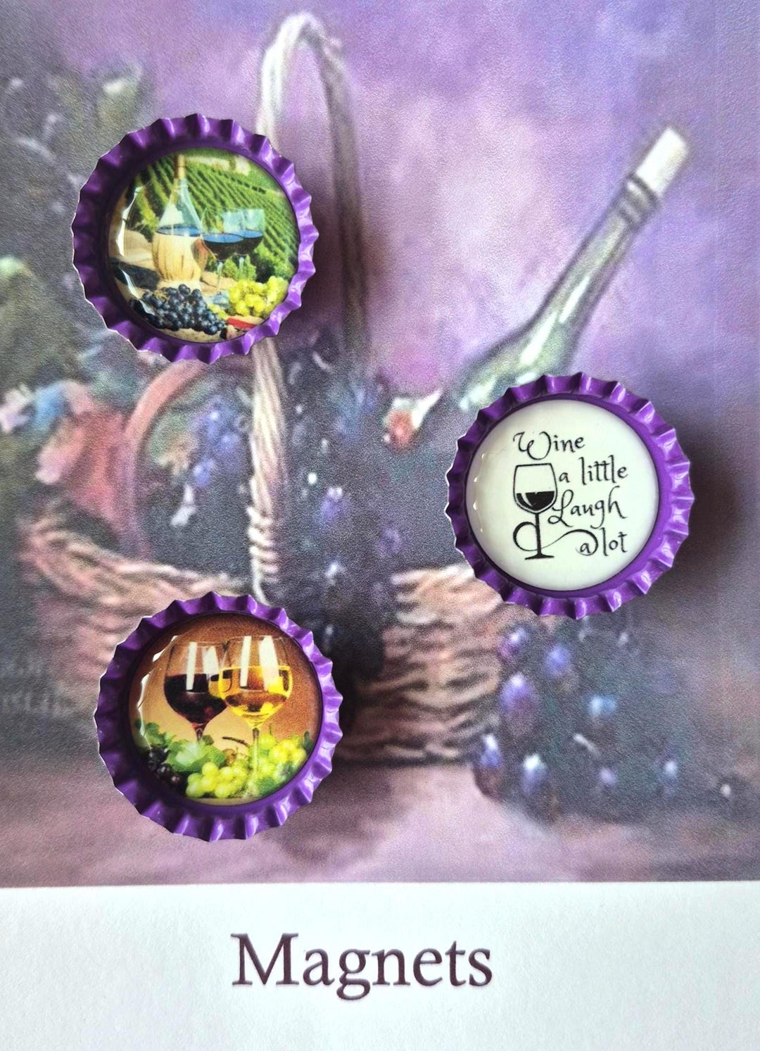 Bottle Cap Magnet, Bottle Cap Magnets, Wine, Wine Magnet, Wine Magnets ...