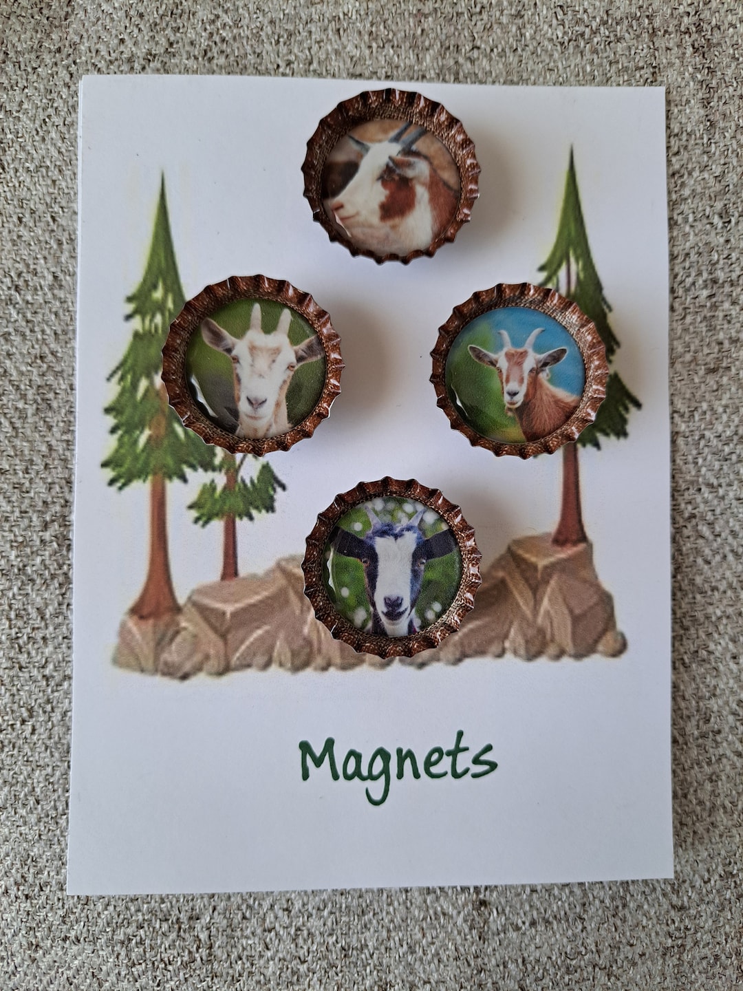 Bottle Cap Magnet, Bottle Cap Magnets, Goat Magnet, Goat Magnets, Goats ...