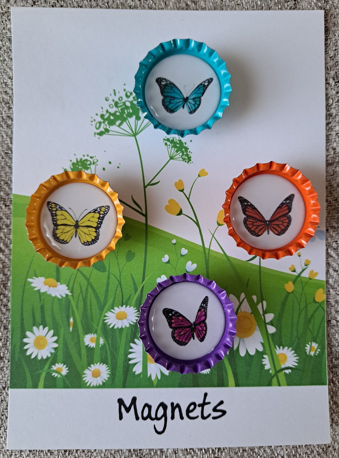 Bottle Cap Magnet, Bottle Cap Magnets, Butterfly Magnets, Butterfly ...