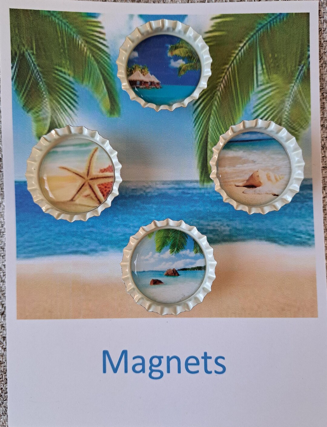 Bottle Cap Magnet, Bottle Cap Magnets, Beach Magnet, Beach Magnets ...