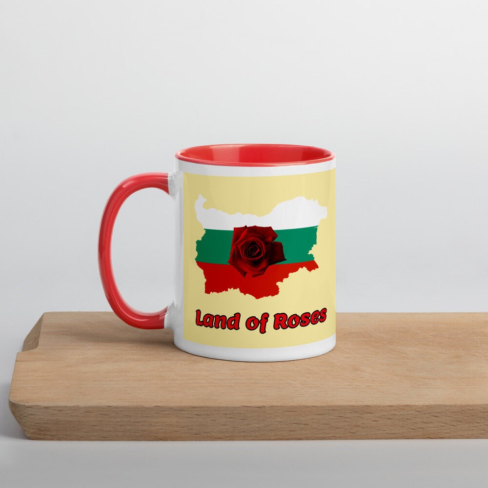 Bulgaria land of Roses Mug With Color Inside - Etsy