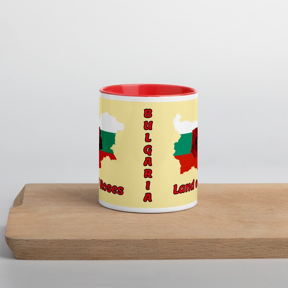Bulgaria land of Roses Mug With Color Inside - Etsy