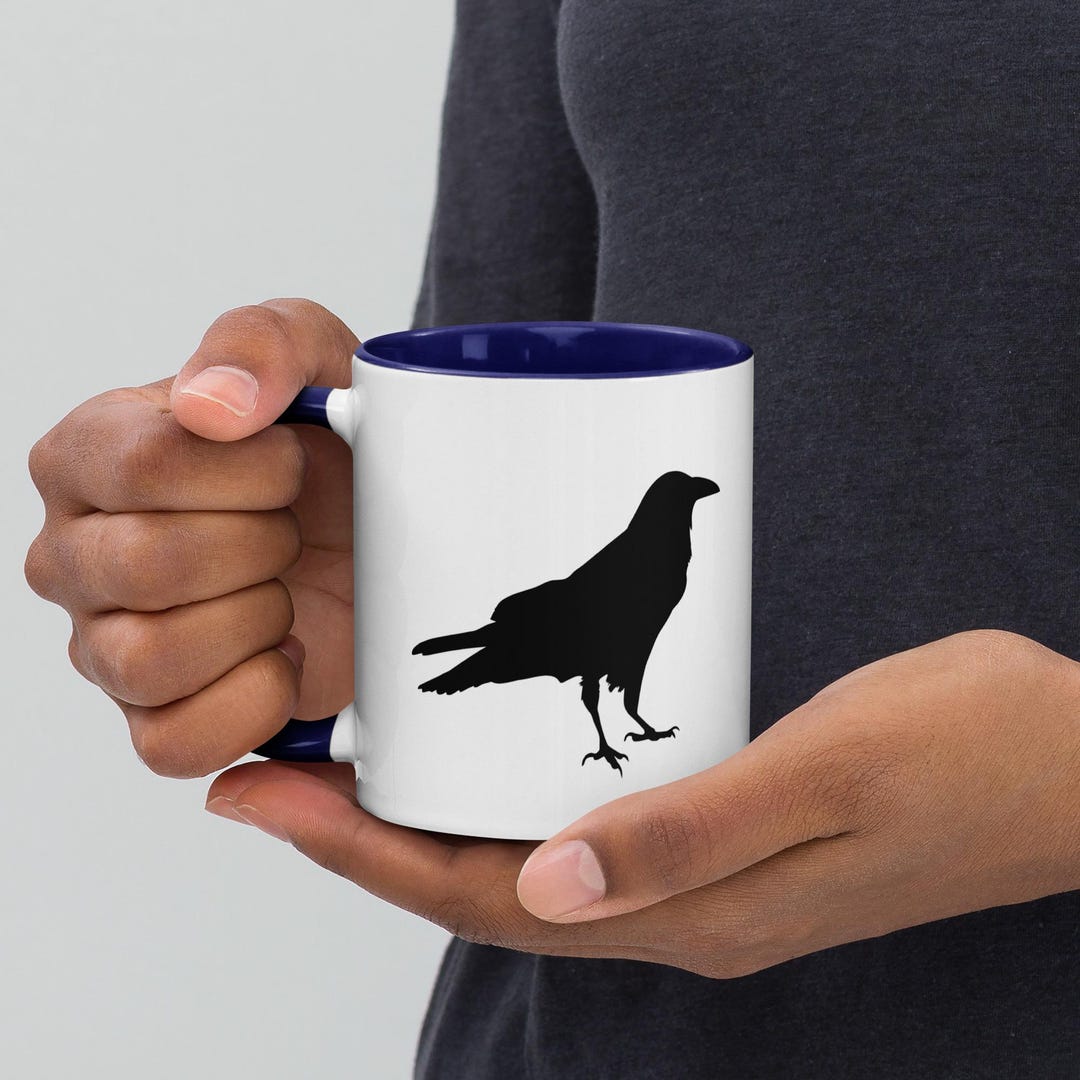 Crow Coffee Mug With Color Inside - Etsy