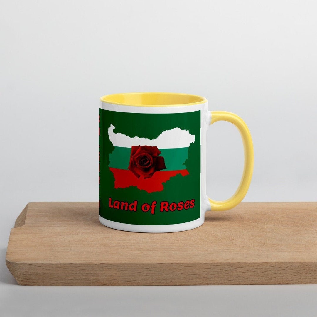 Bulgaria "land of Roses" Mug With Color Inside - Etsy