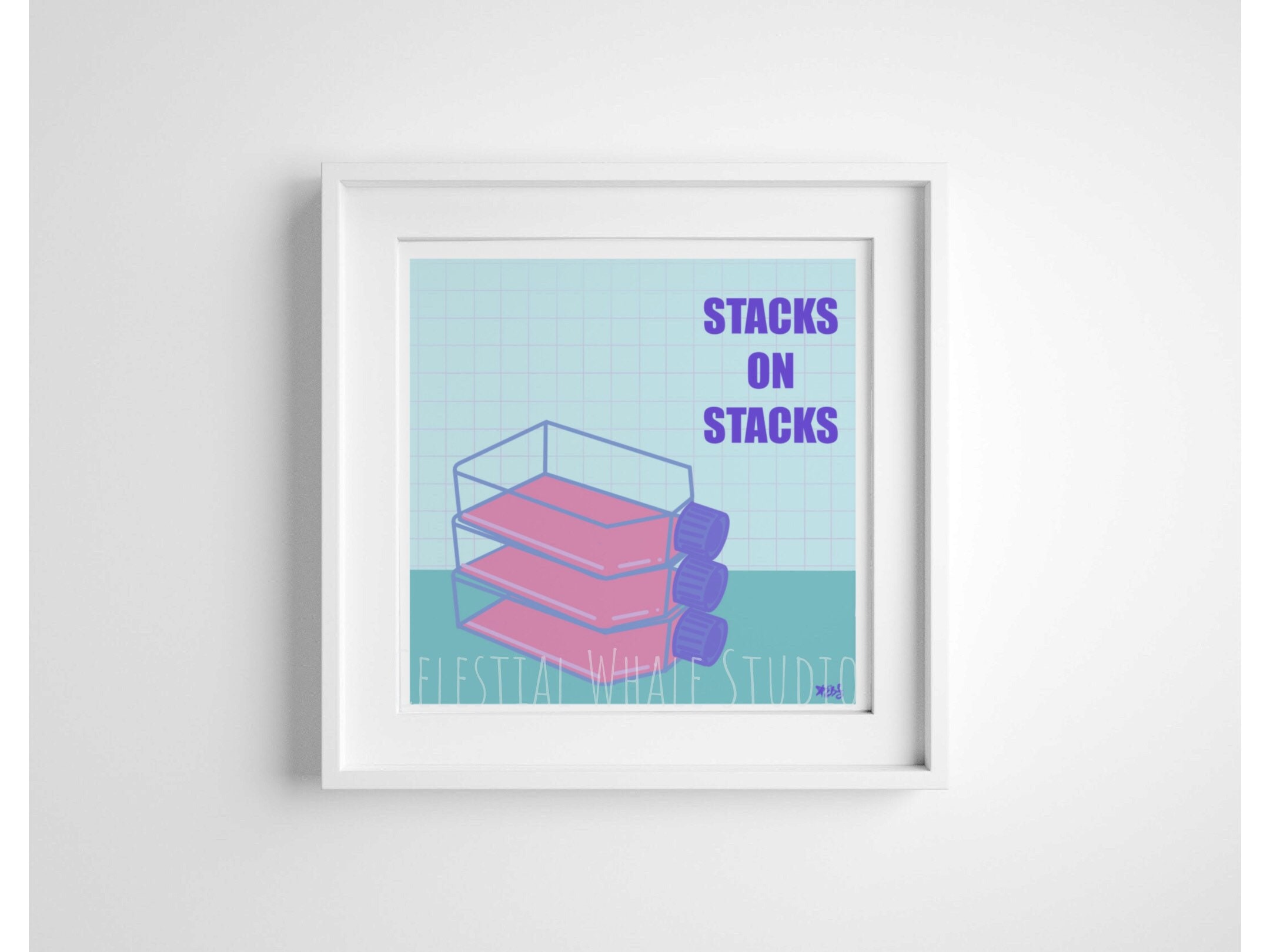 Stacks on Stacks Cell Culture flasks 5x5 PRINT - Etsy