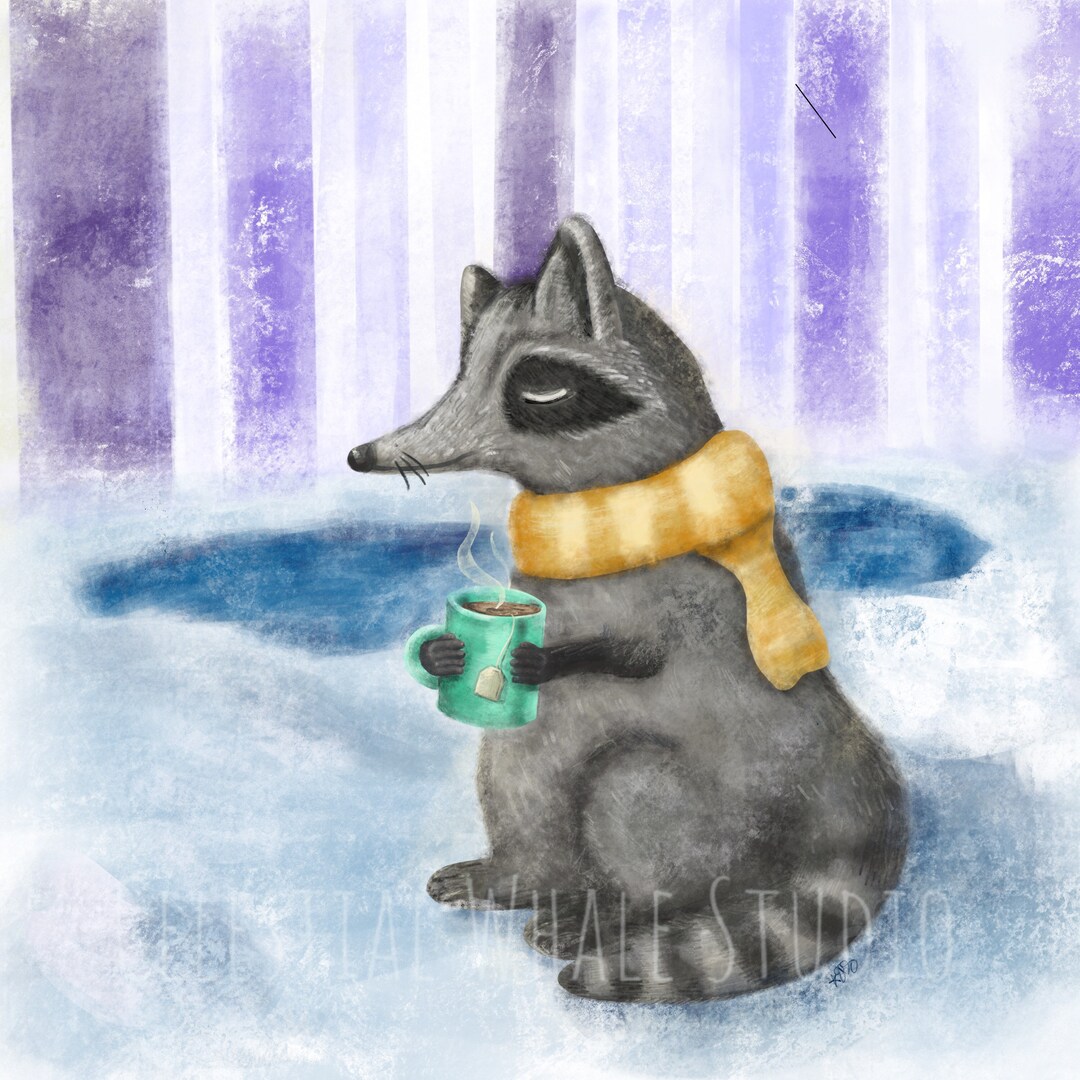 Winter Friends- 5x5 PRINT - Digital Illustration - Etsy