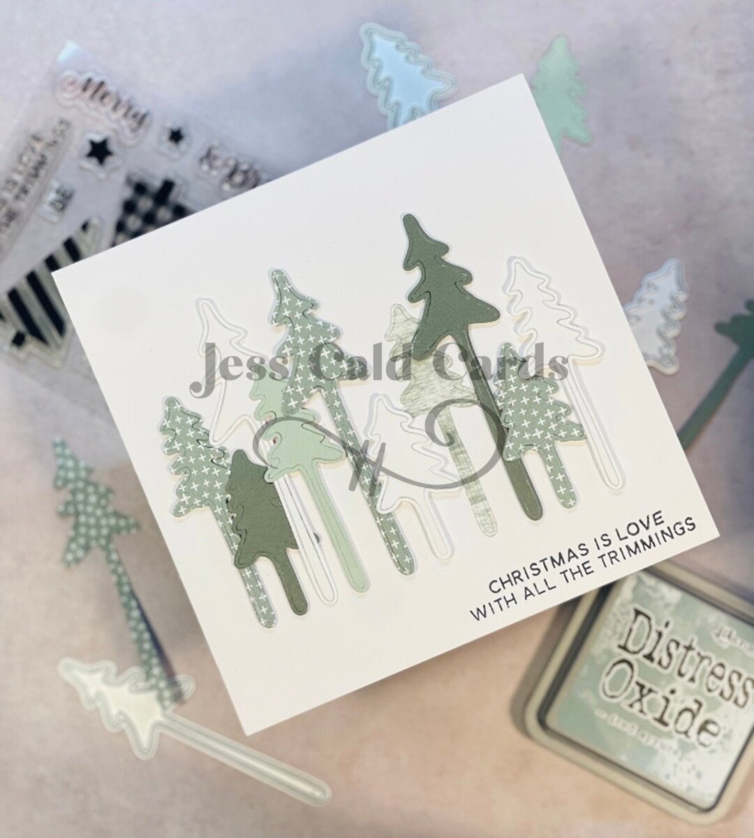 Christmas Trees Card - Etsy