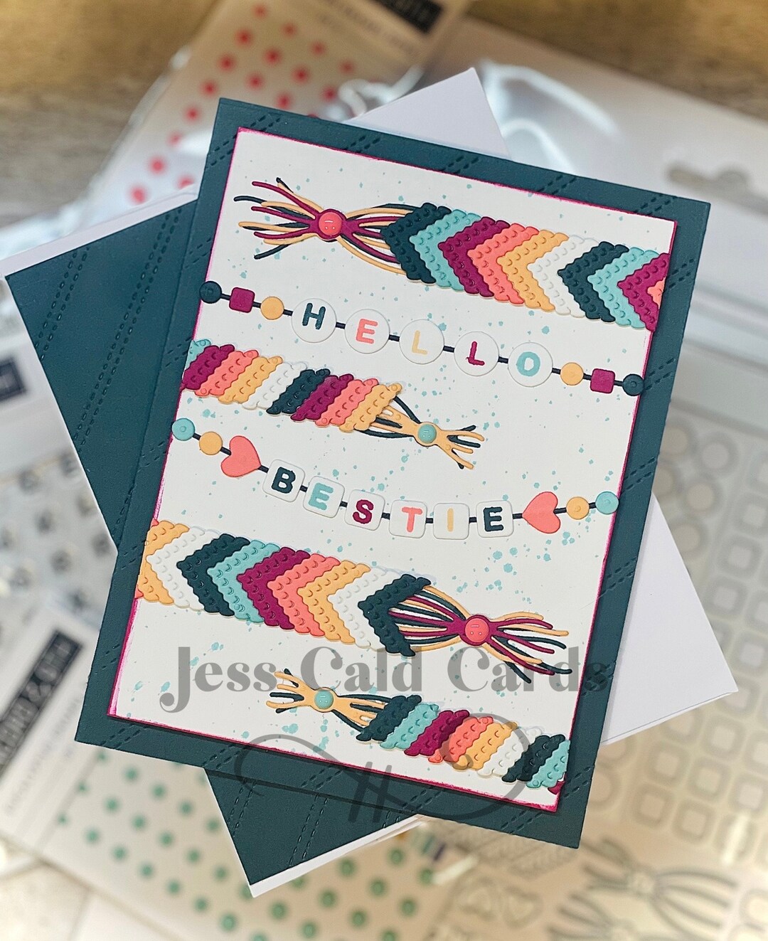 Hello Bestie Card rainforest Green - Etsy