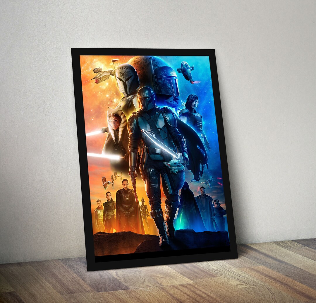 The Mandalorian Poster Wall Art Star Wars Decoration Star Wars Gift ...