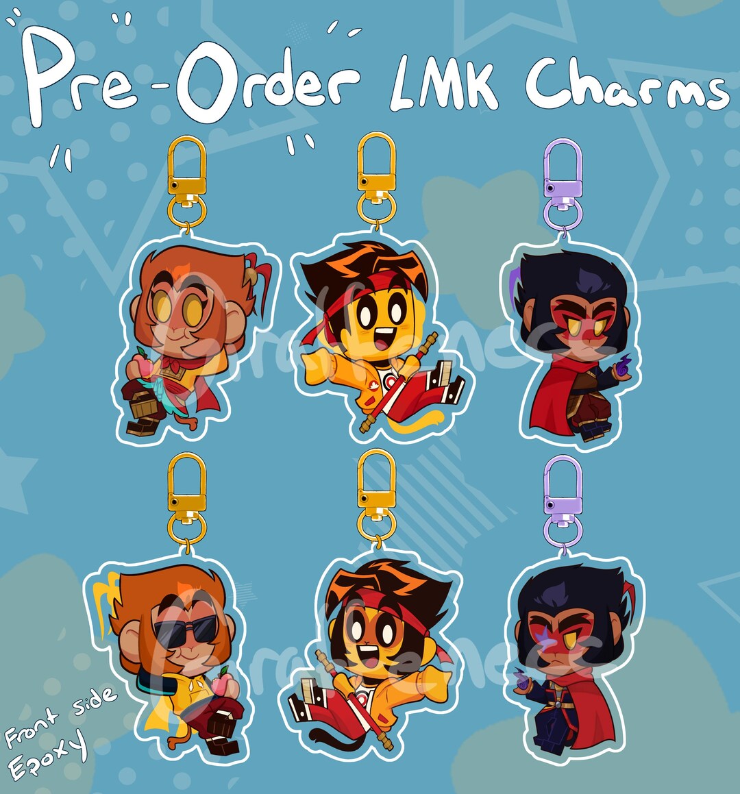 PRE-ORDER Lmk Chibi Charms - Sun Wukong, MK, and Macaque - Etsy