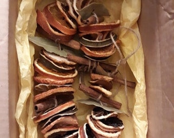 Dried Fruit Garland, Mixed Fruit Garland, Christmas Garland, Mantle ...