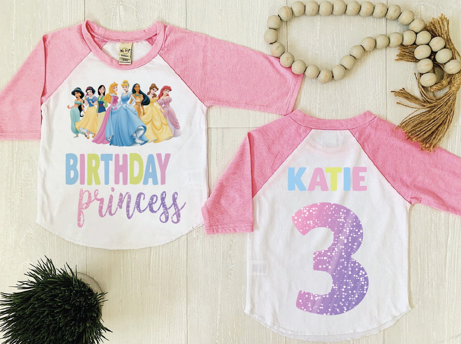 Disney Princess Birthday Shirt Disney Birthday Shirt Girl | Etsy