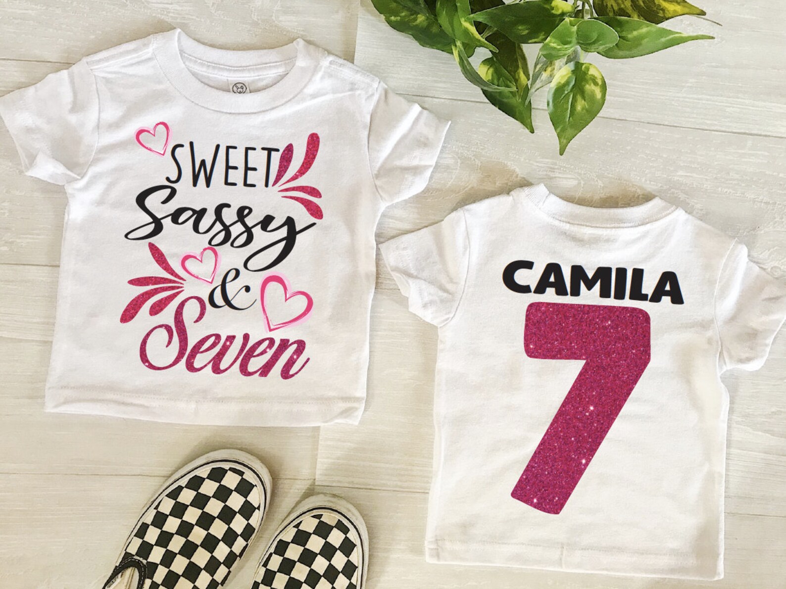 Seven Shirt, Sweet Sassy and Seven, Seventh Birthday Shirt, Seventh ...