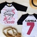 Seven Shirt, Sweet Sassy and Seven, Seventh Birthday Shirt, Seventh ...