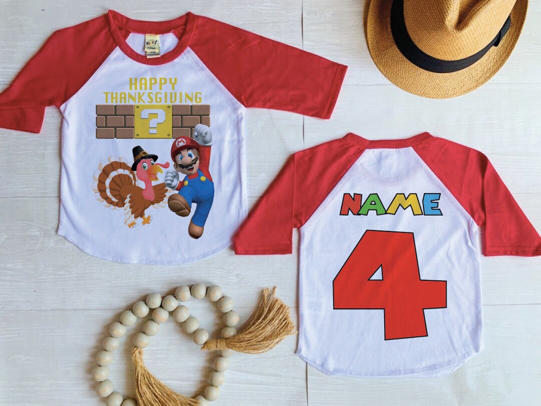 Super Mario Thanksgiving Shirt, Super Mario Thanksgiving, Thanksgiving ...