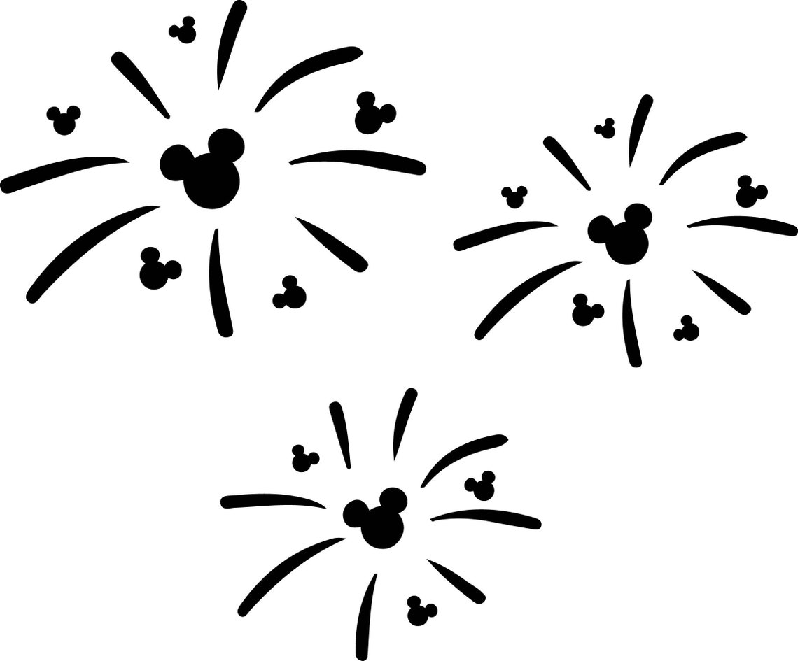 Mickey Mouse Head Fireworks SVG Disney Fireworks SVG Mickey | Etsy