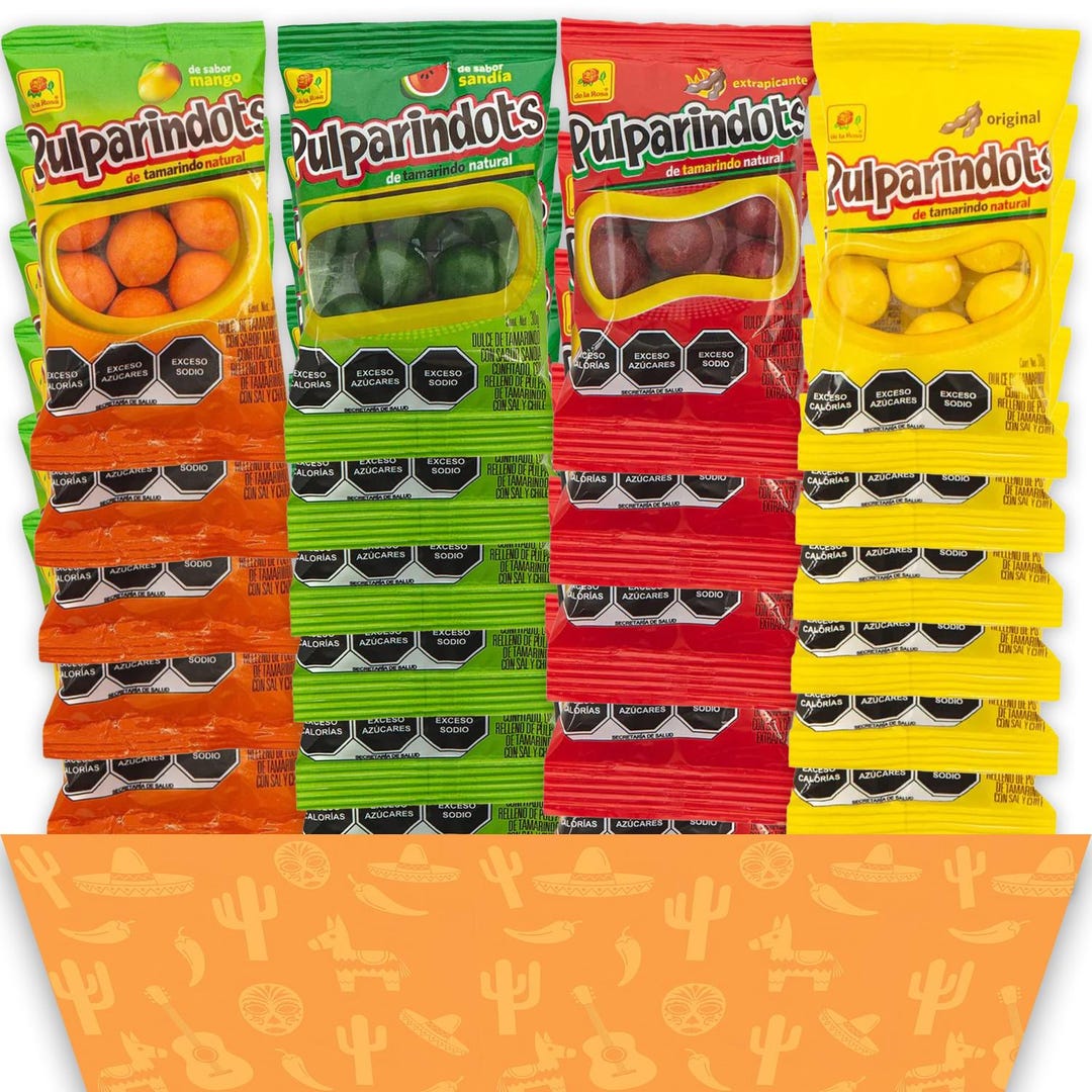 Hand Curated Pulparindots Tamarindo Dots Mexican Candy Variety Pack 24 ...