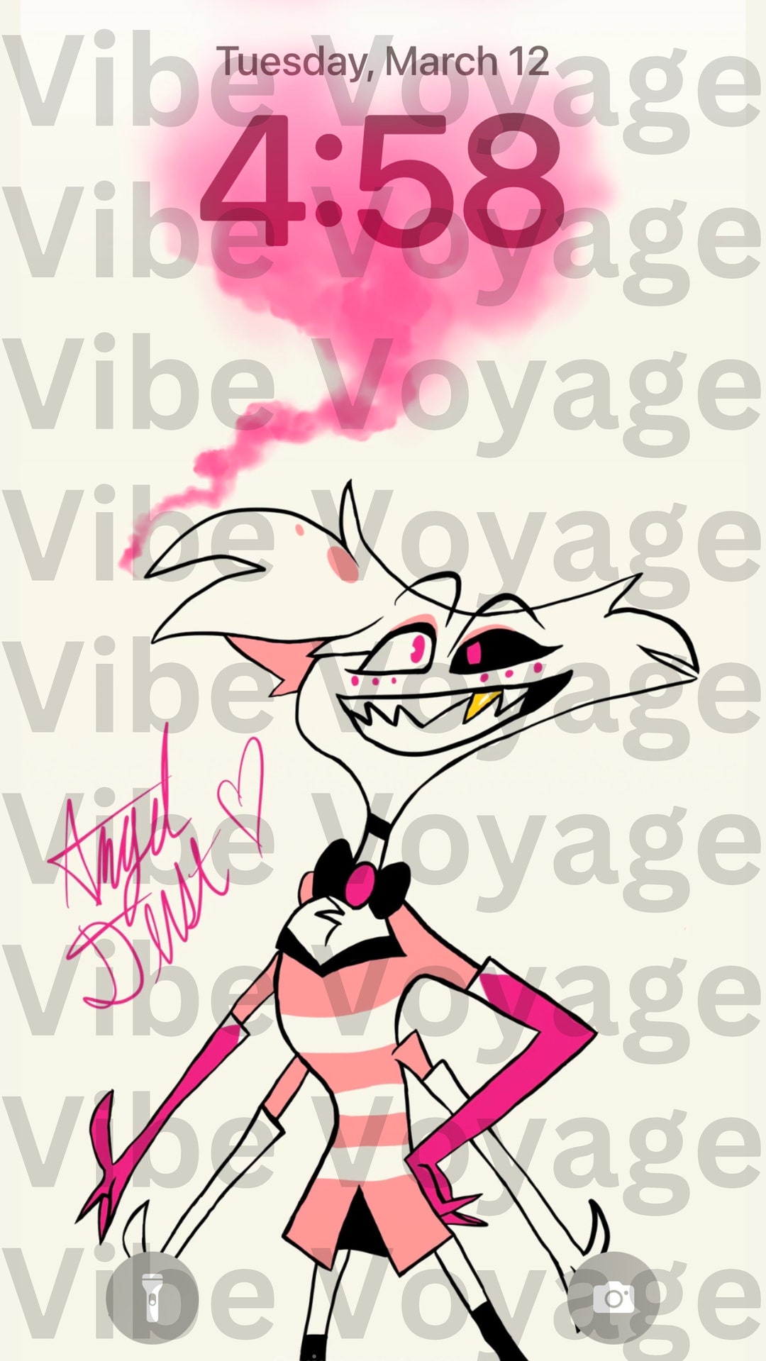 Angel Dust Fan Art Smart Phone Background - Hazbin Hotel Inspired - Etsy