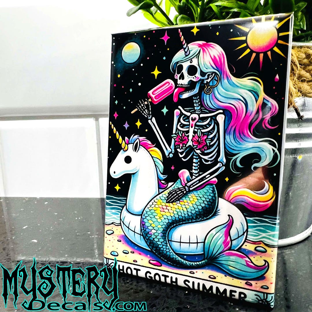 Hot Goth Summer Tarot Card Vibes Rectangle Fridge Magnet 2.5" X 3.5 ...