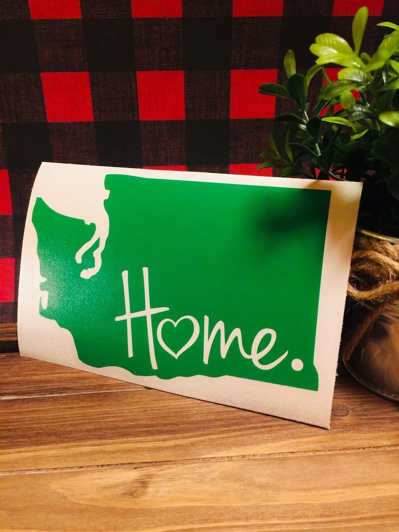 6 Washington State Outline Home Vinyl Die Cut Decal - Etsy