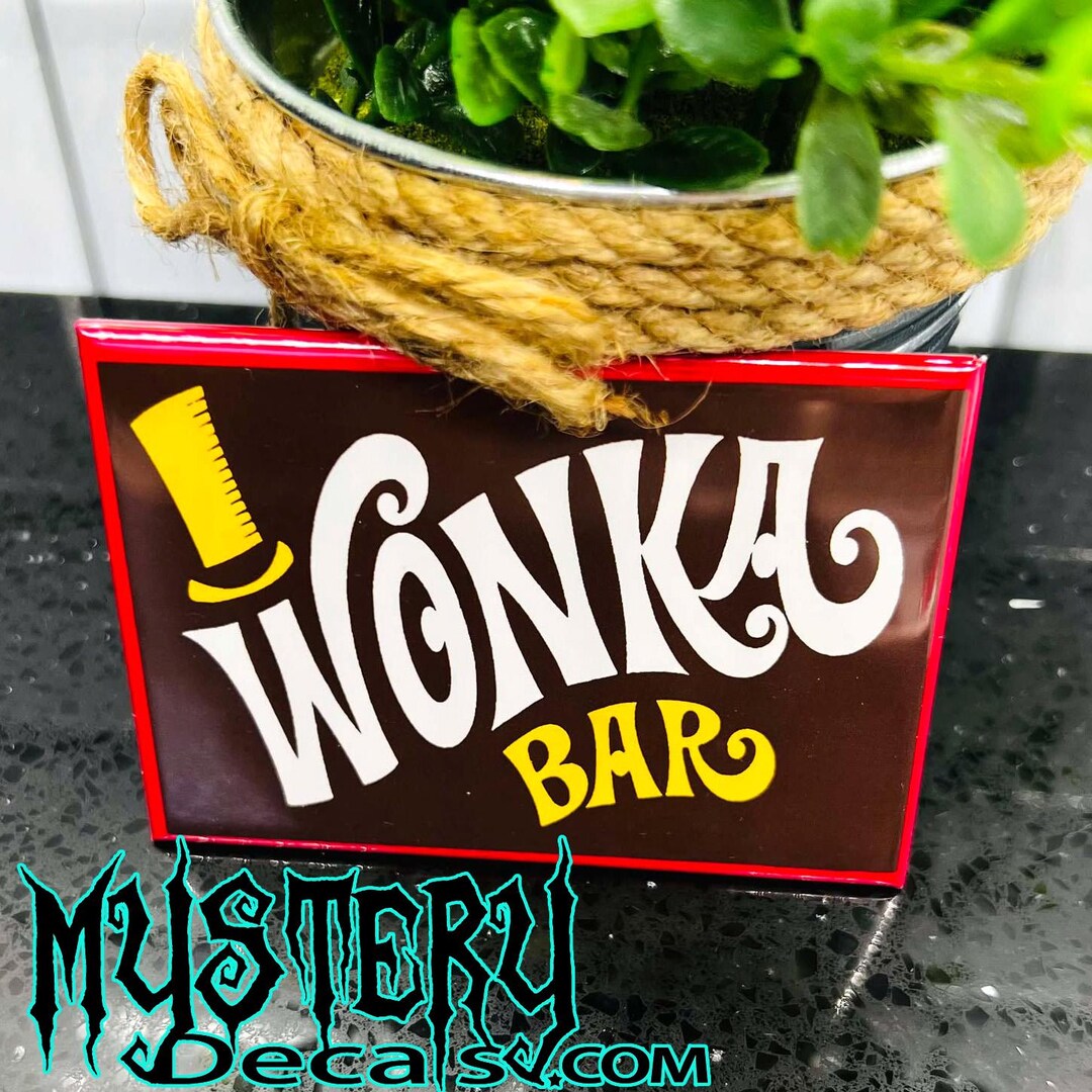 Wonka Chocolate Bar Rectangle Fridge Magnet 2.5" X 3.5" Nostalgia Movie ...