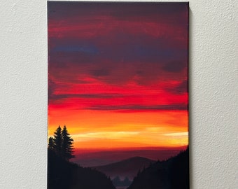 Sunset Painting - Etsy