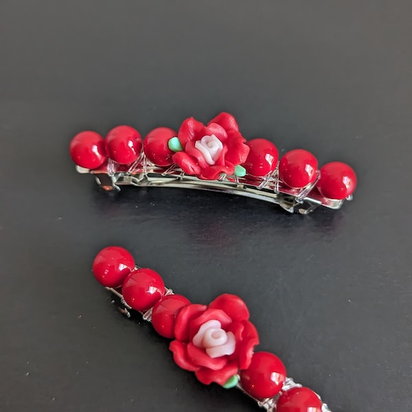 Flower Barrettes - Etsy