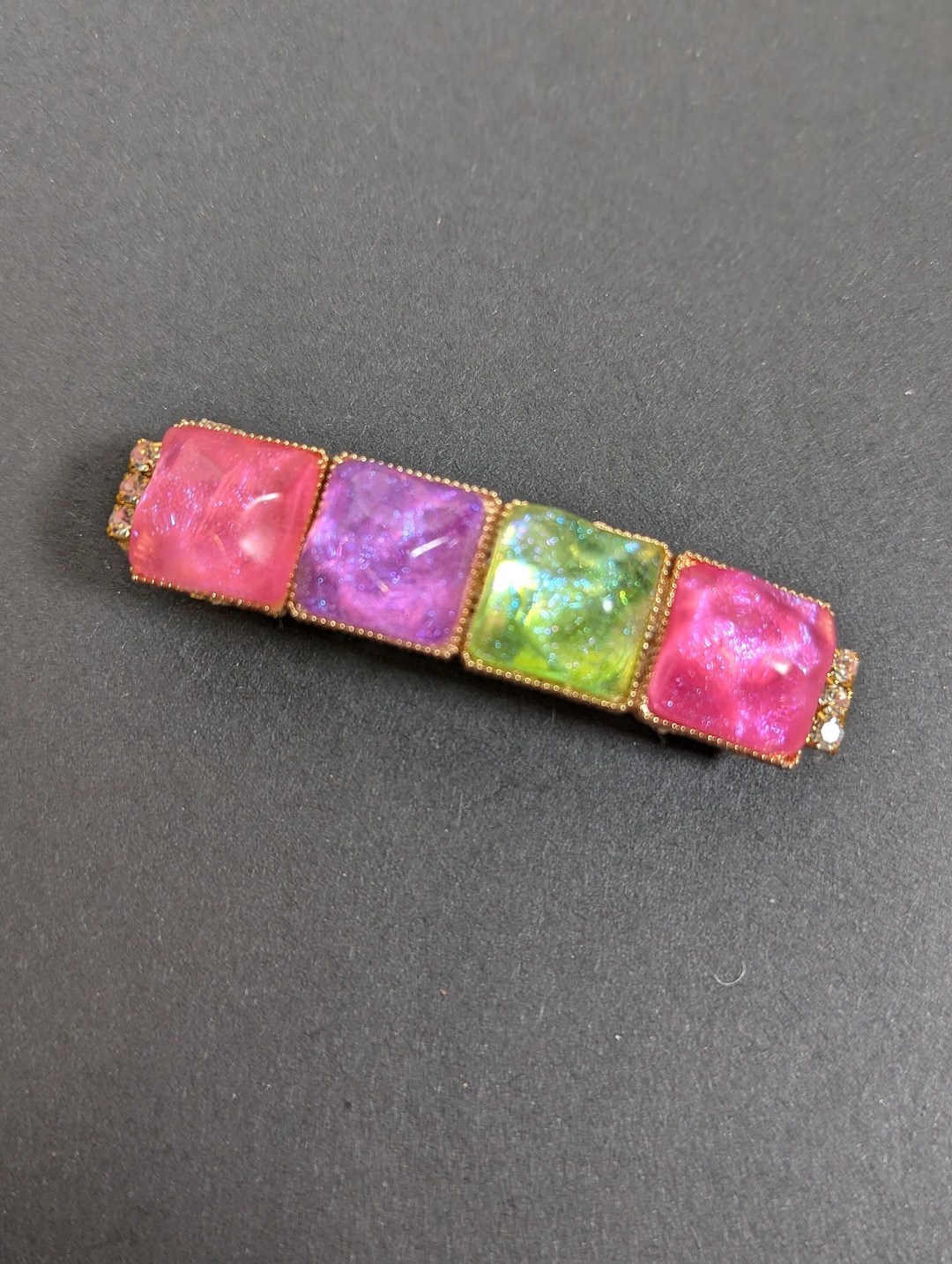 Pastel Rainbow Hair Barrette - Etsy