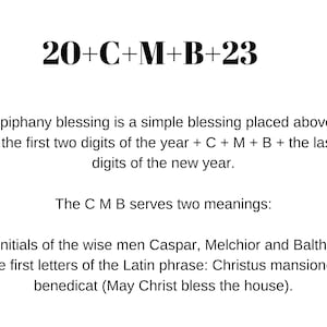 Printable Epiphany Door Blessing 2024 Instant Download Digital Download ...