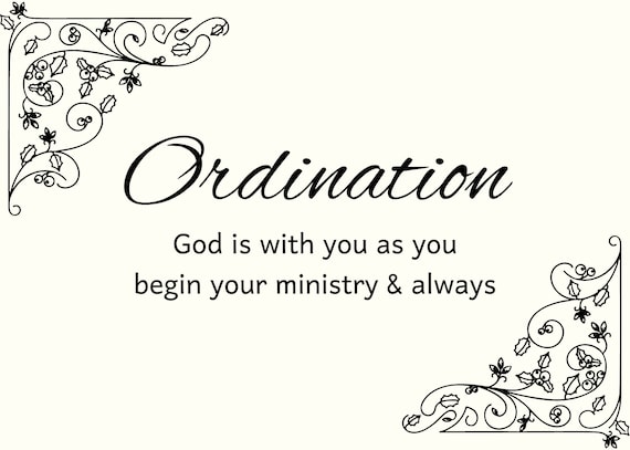 Printable Ordination Card - Etsy