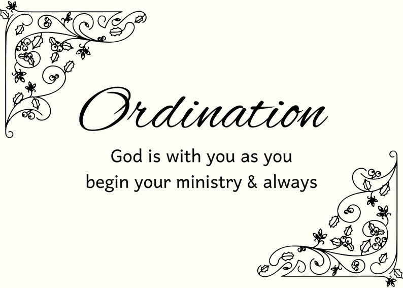 Printable Ordination Card - Etsy