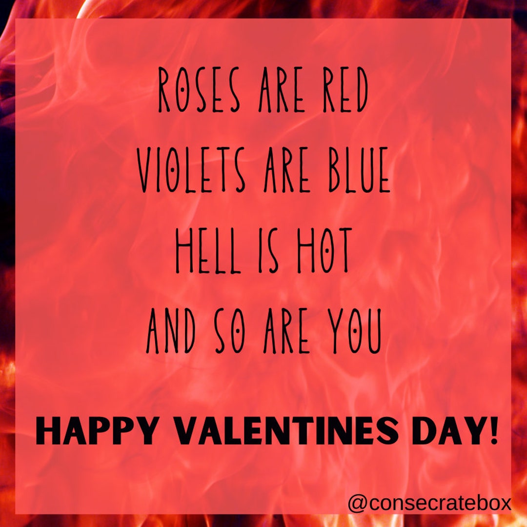Printable Valentine - Hell is Hot and so Are You - Etsy