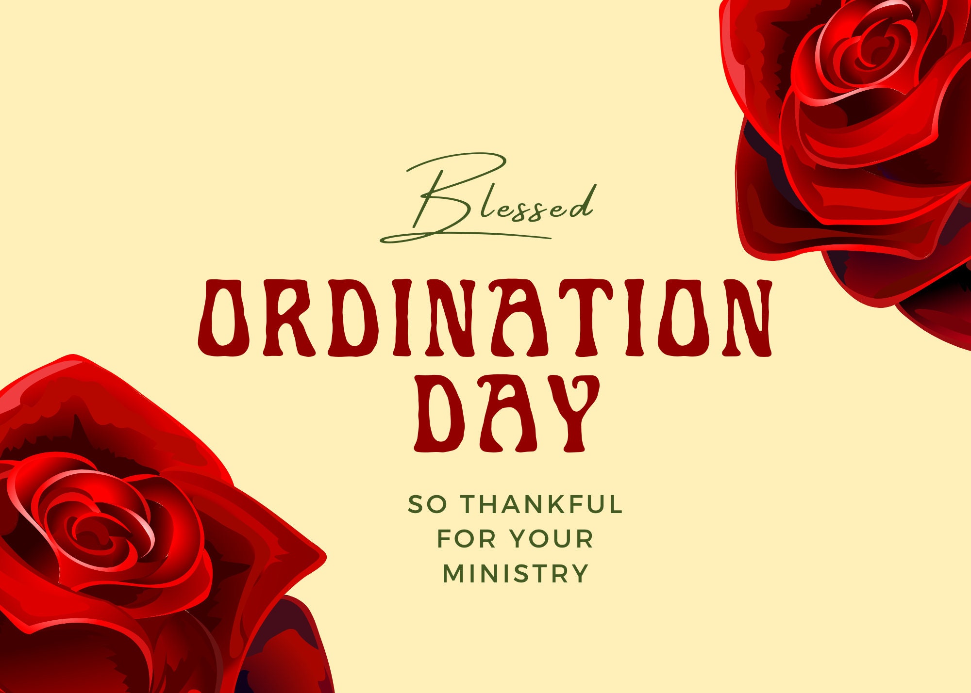 Printable Ordination Card - Etsy