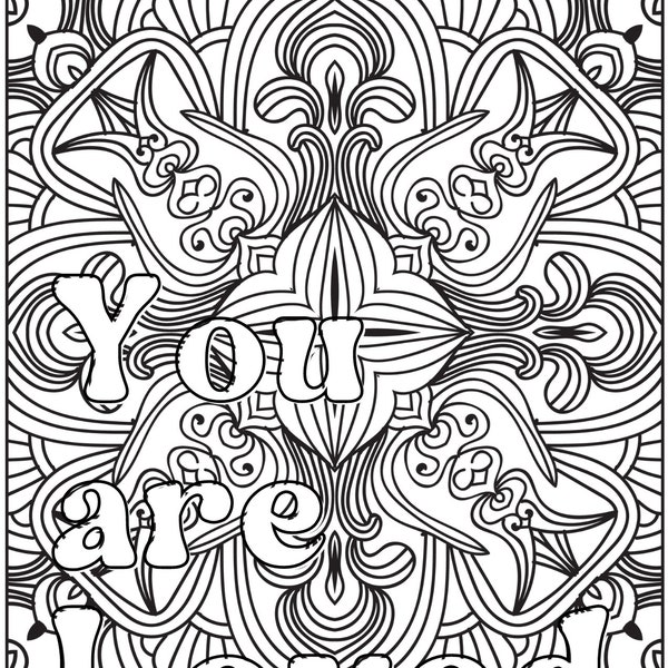 You Are Loved Coloring Page - Etsy